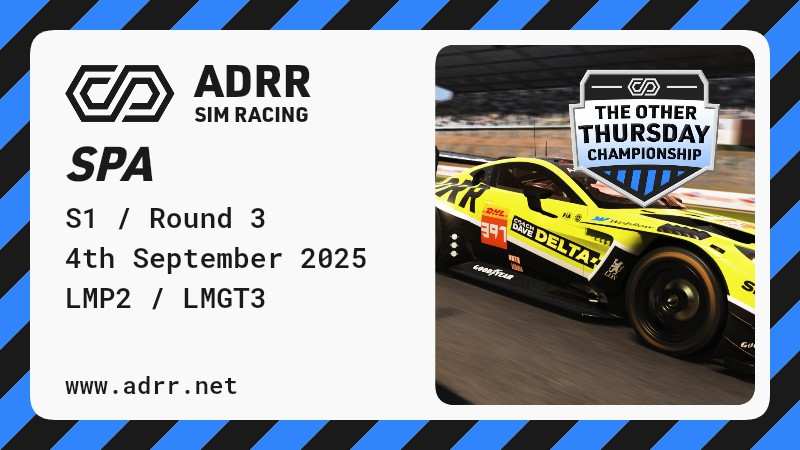 ADRR.net - OTC // LMP2 + GT3 - Round 3 | RaceControl